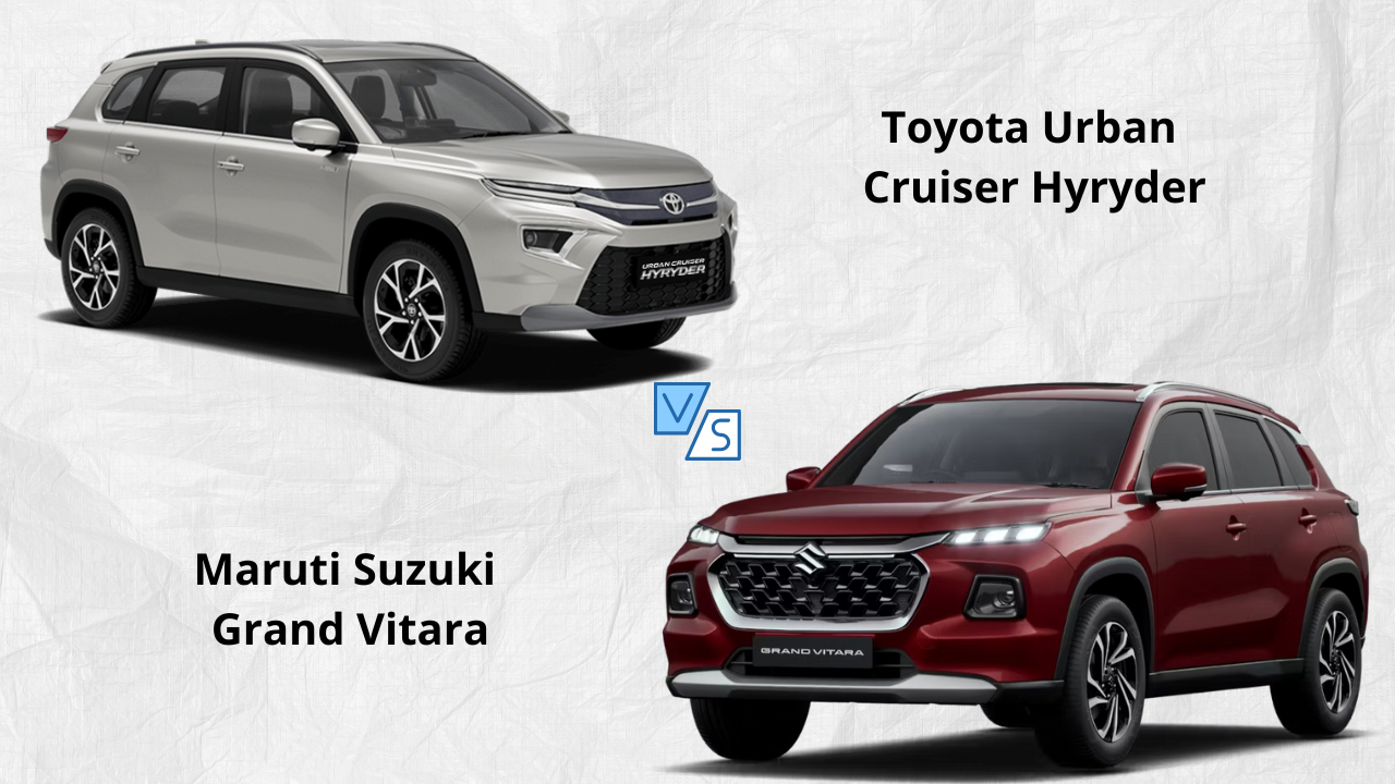 Maruti Suzuki Grand Vitara vs Toyota Urban Cruiser Hyryder Spec ...